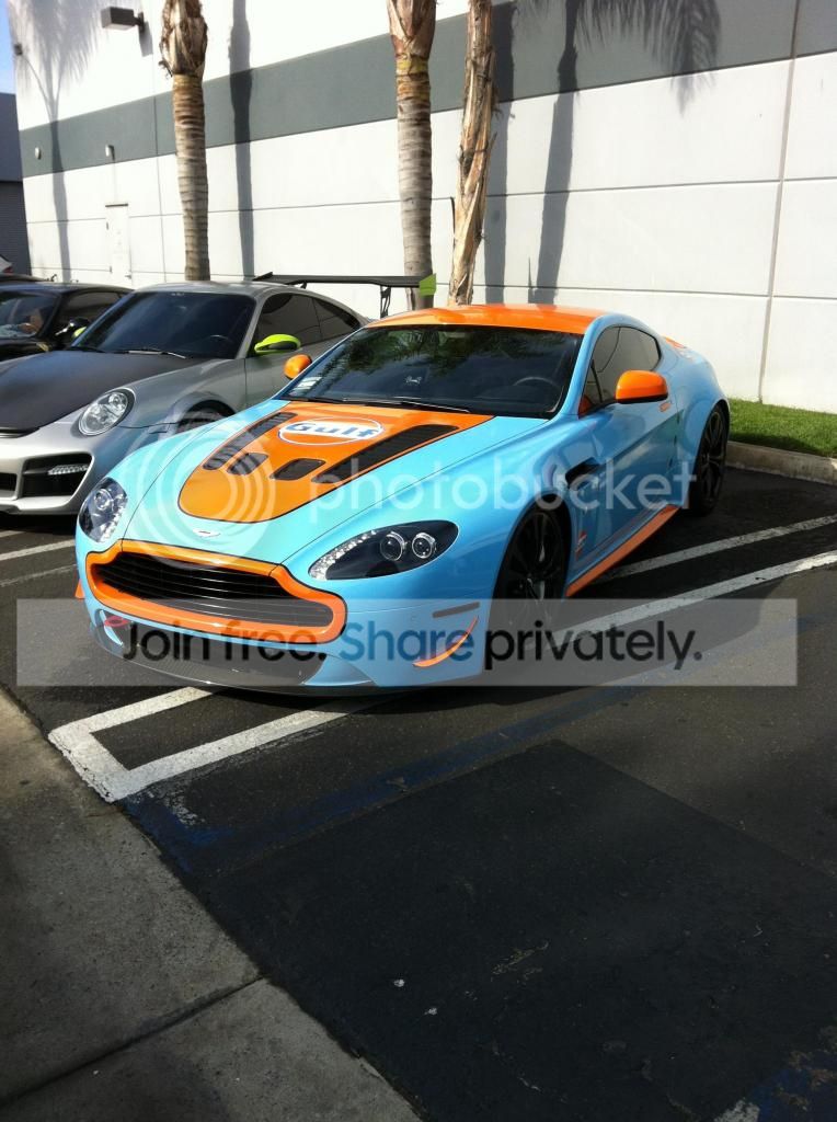 Friends new Aston V12 Vantage in Gulf Livery | VW Vortex - Volkswagen Forum